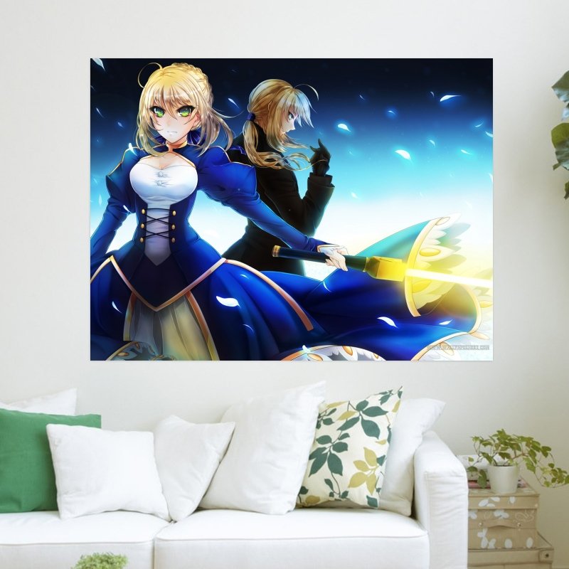 Fate Stay Night Forever Saber Art Poster Print 24x18 inch