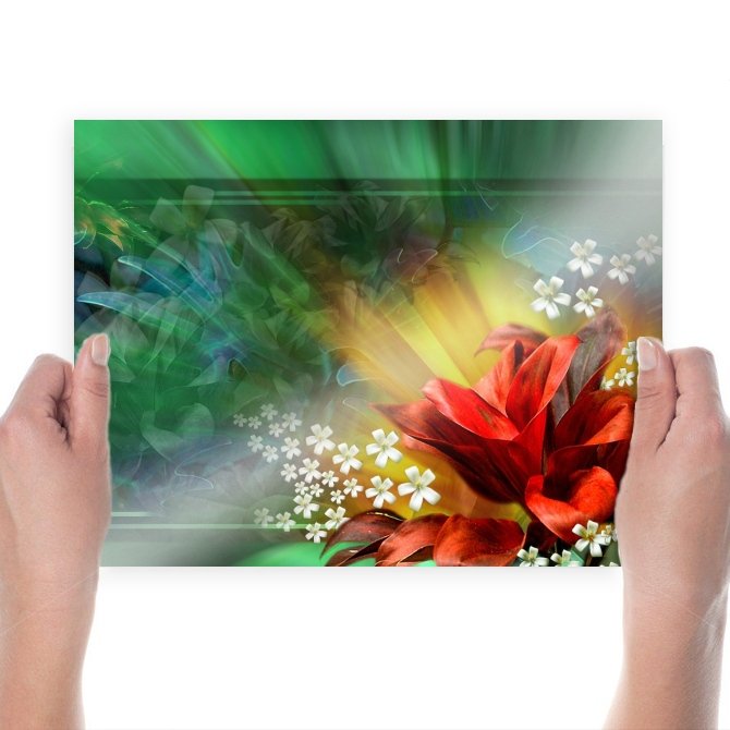 Beautiful Blooms Art Poster Print 24x18 inch
