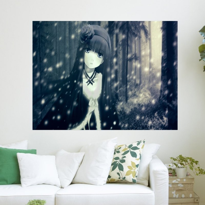 Quiet Anime Girl Art Poster Print 24x18 inch