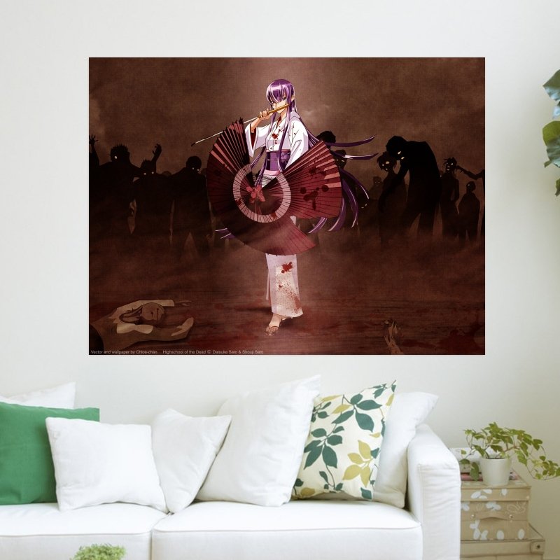 Saeko Busujima Survival Art Poster Print 24x18 inch