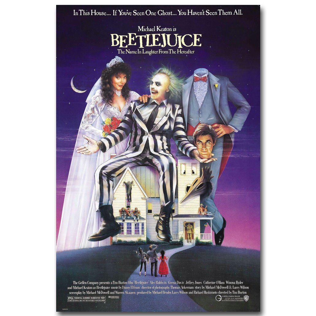 Beetlejuice 1988 Movie Poster Tim Burton Sandworms 32x24