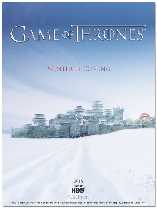 Game Of Thrones TV Series Poster Winter Is Coming 32x24