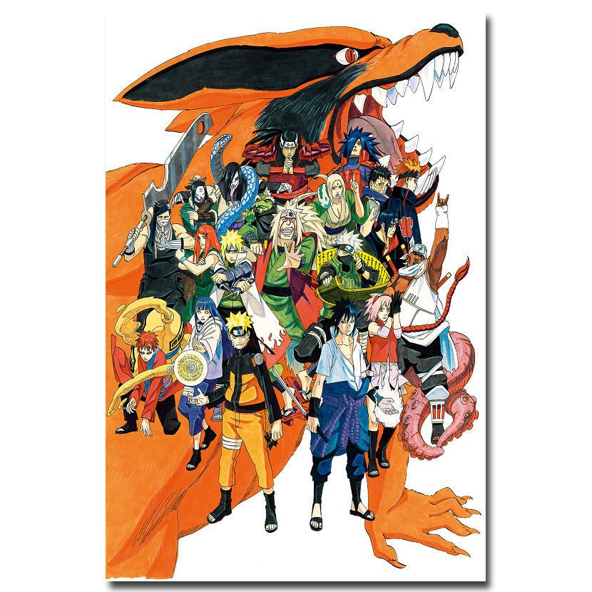 Naruto Shippuden Anime Characters Art Poster Print 32x24