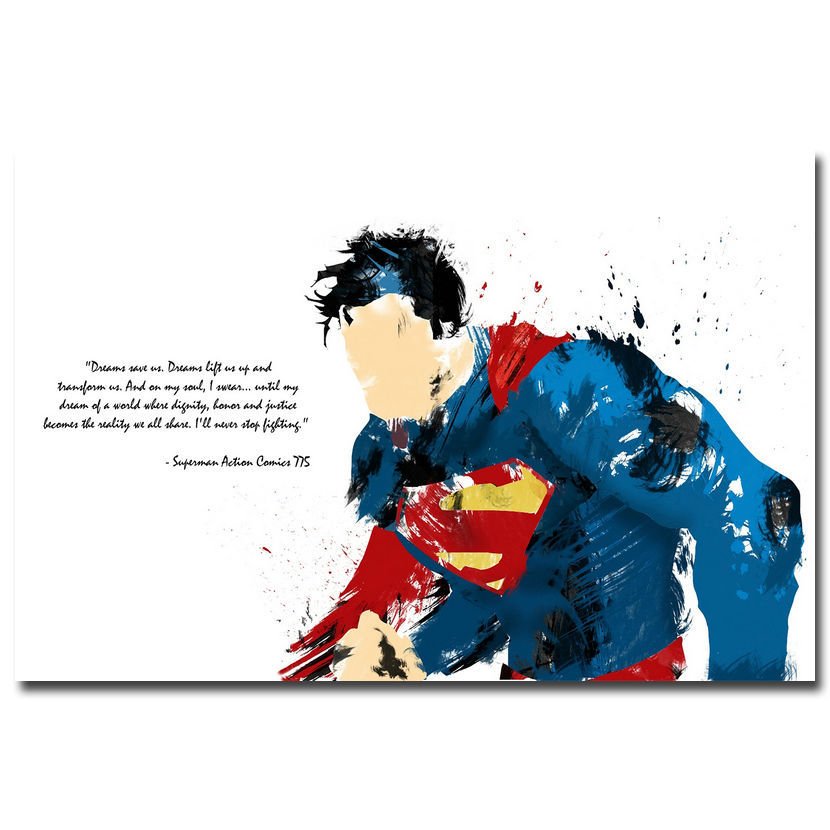 Superman Superhero Motivational Quote Poster 32x24