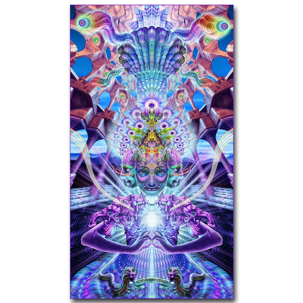Psychedelic Trippy Abstract Art Poster Print 32x24
