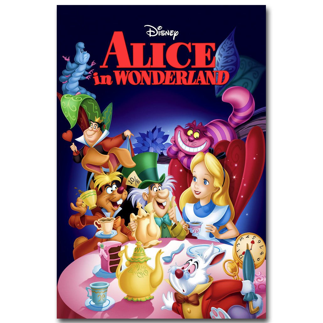 Alice In Wonderland Classic Cartoon Movie Poster 32x24