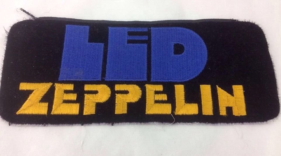 Led Zeppelin Vintage Patch, Large Patch 1970s Blue//Black Old School
