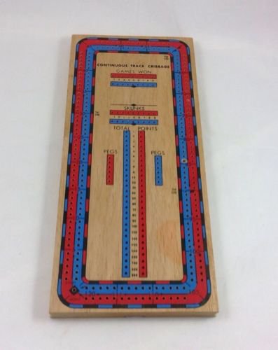 Vintage Continuous Track Cribbage Board