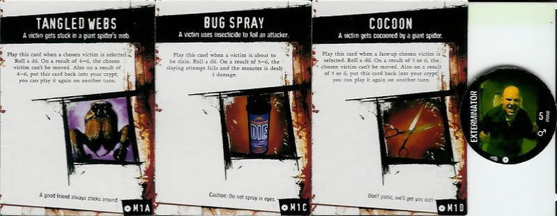 Horrorclix Plot Twist Cards Victim Tokens Set LE Unique #M1A-#M1D