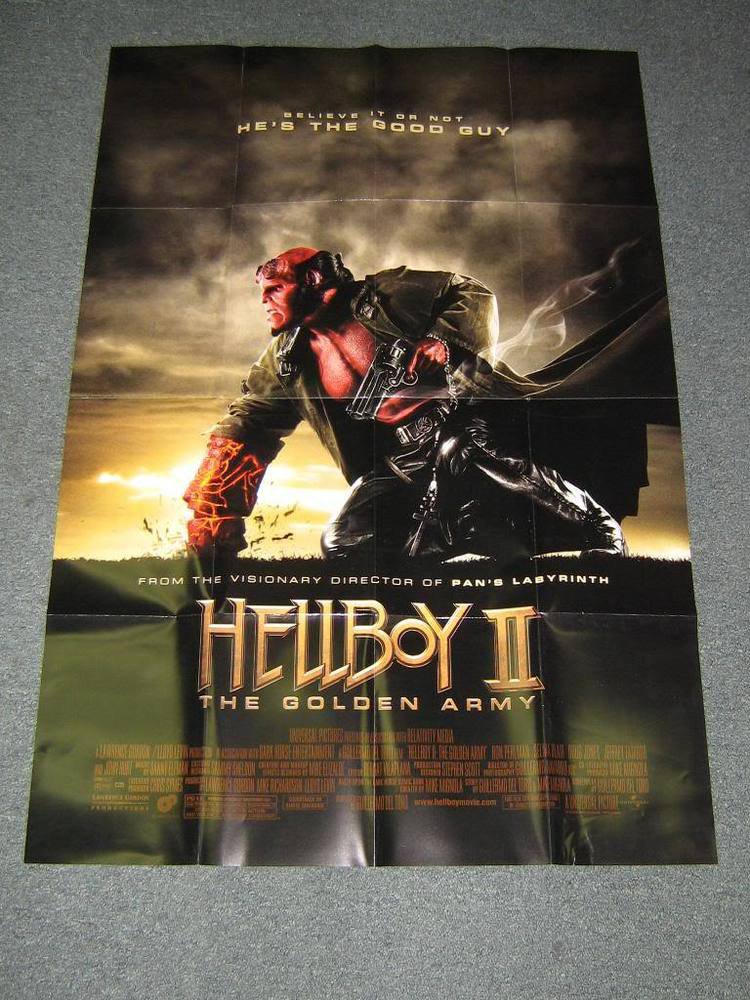 Hellboy 2 The Golden Army LARGE DOUBLE SIDED Movie Promo Poster