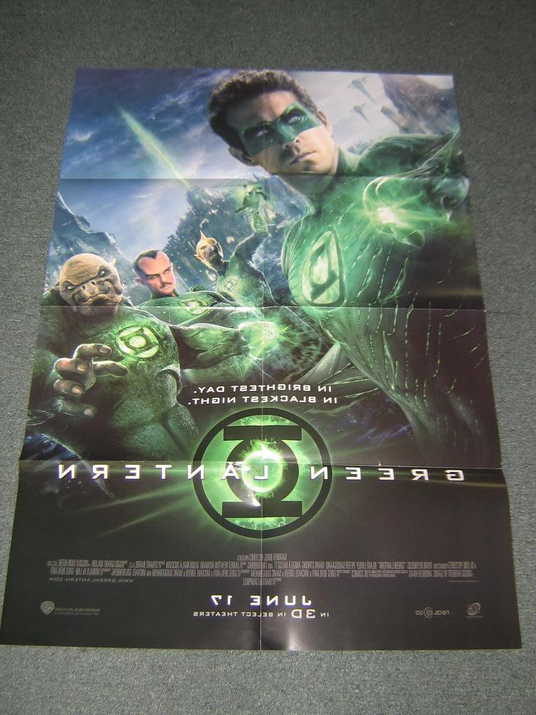 Green Lantern LARGE DOUBLE SIDED MOVIE THEATER PROMO POSTER DC Comic