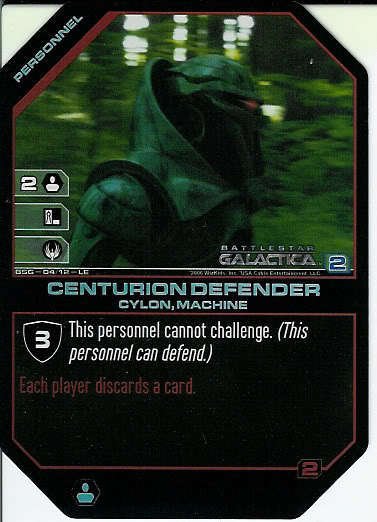 Battlestar Galactica CCG CENTURION DEFENDER - Cylon - BSG-04/12 LE FOIL