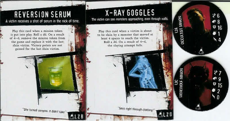 Horrorclix The Lab Plot Twist Cards Minion Tokens Set LE Unique #L2A-#L2D
