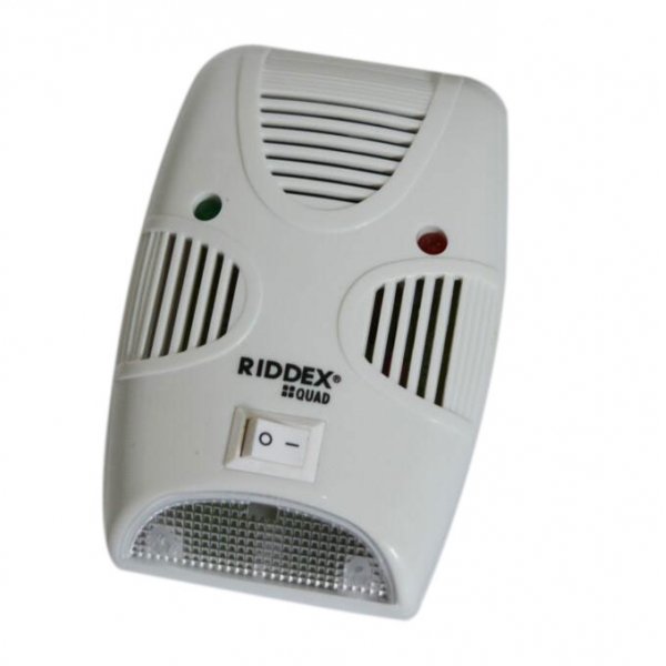 RIDDEX Quad Ultrasonic Electromagnetic Wave Mosquito Pest Repellent (EU ...
