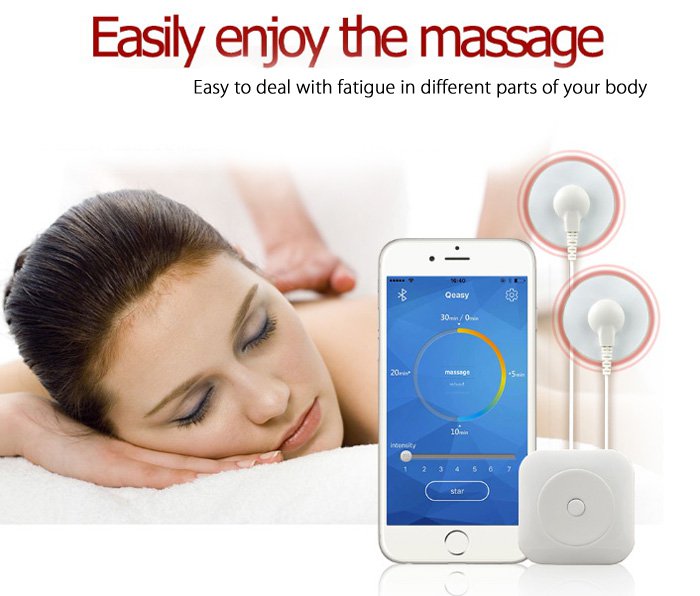Bluetooth Intellingent Mini Electric Massager with 6 Massage Modes ...