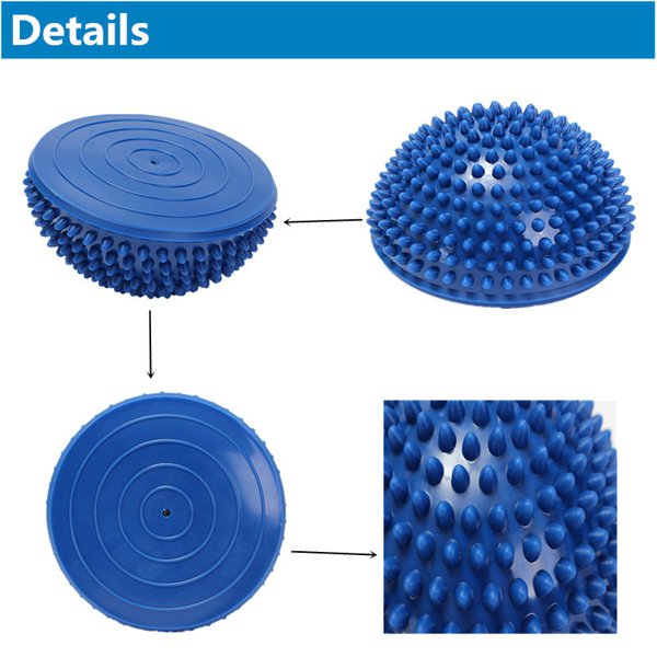 16cm Half Round Yoga Balance Spiky Massager Ball Stepping Stone Foot ...