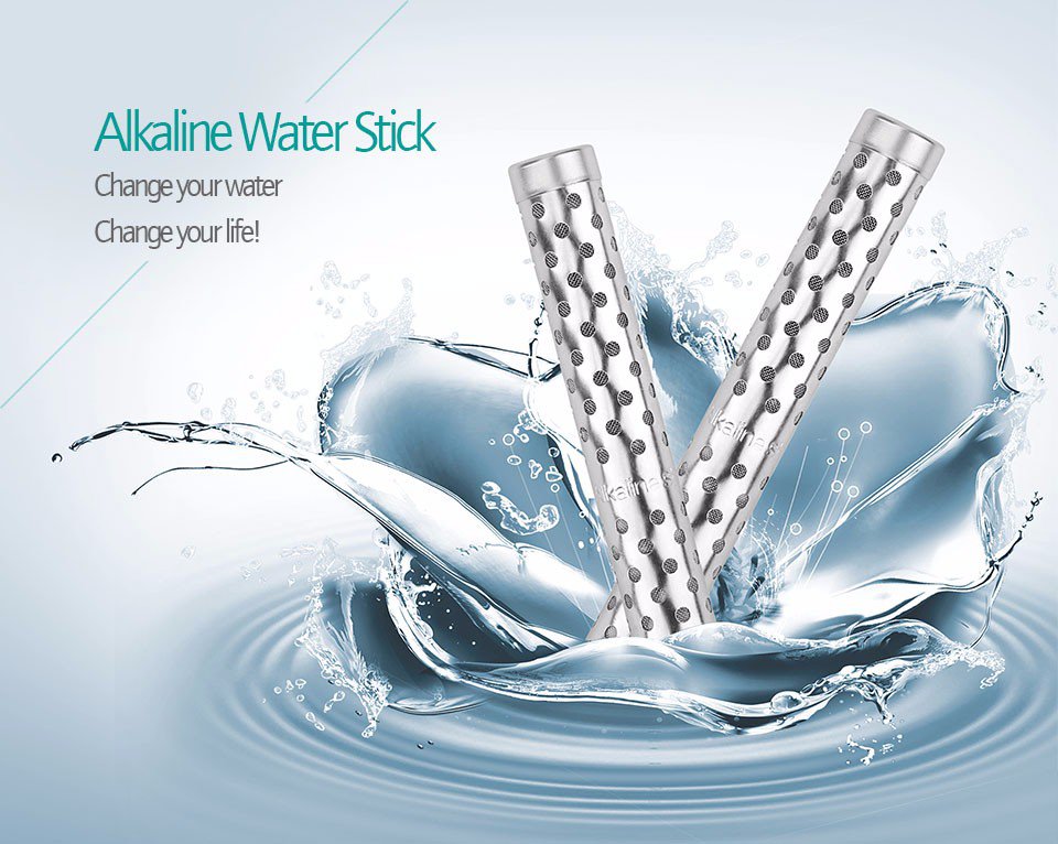 ALKALINE HYDROGEN NEGATIVE ION WATER IONIZER STICK - 2PC