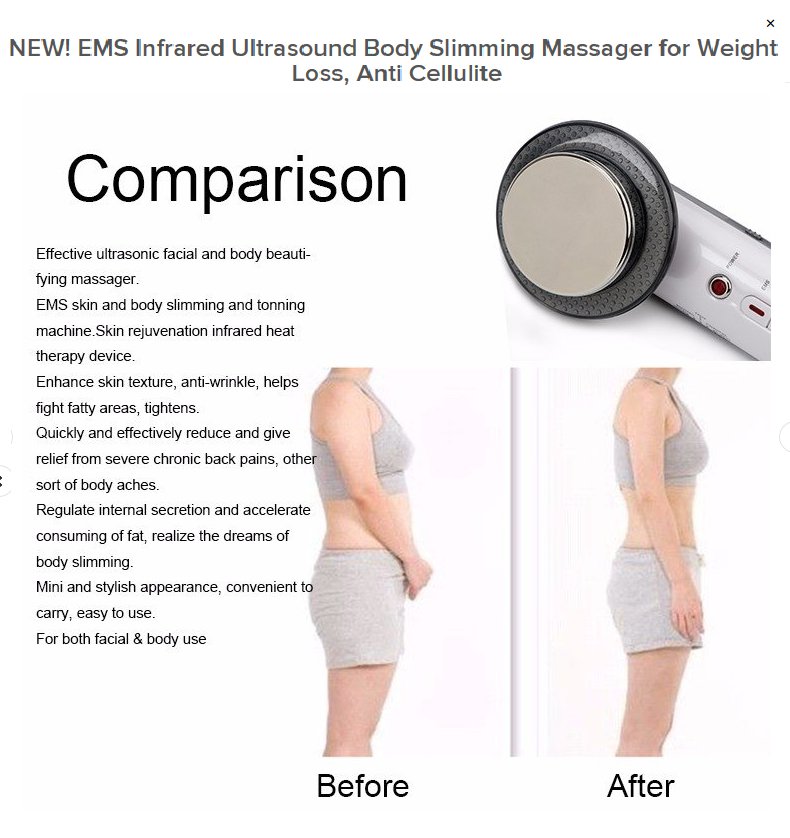 Ultrasound InfraRed EMS Full Body Slimming Massager Anti Cellulite Fat ...