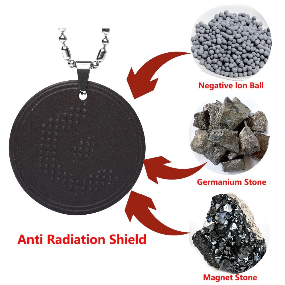 Quantum Scalar Energy EMF Protection Pendant Germanium Stones Negative ...