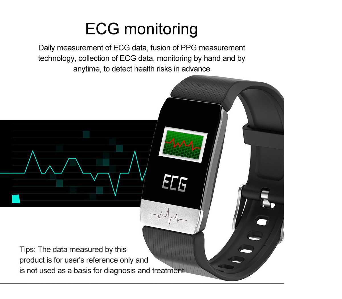 ECG Monitor Heart Rate Blood Pressure SpO2 Monitor Thermometer Health ...