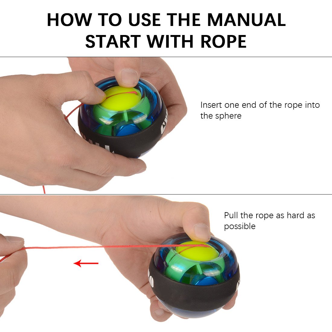 Power Ball Muscle Relax Strengthen Wrist With LED Lights