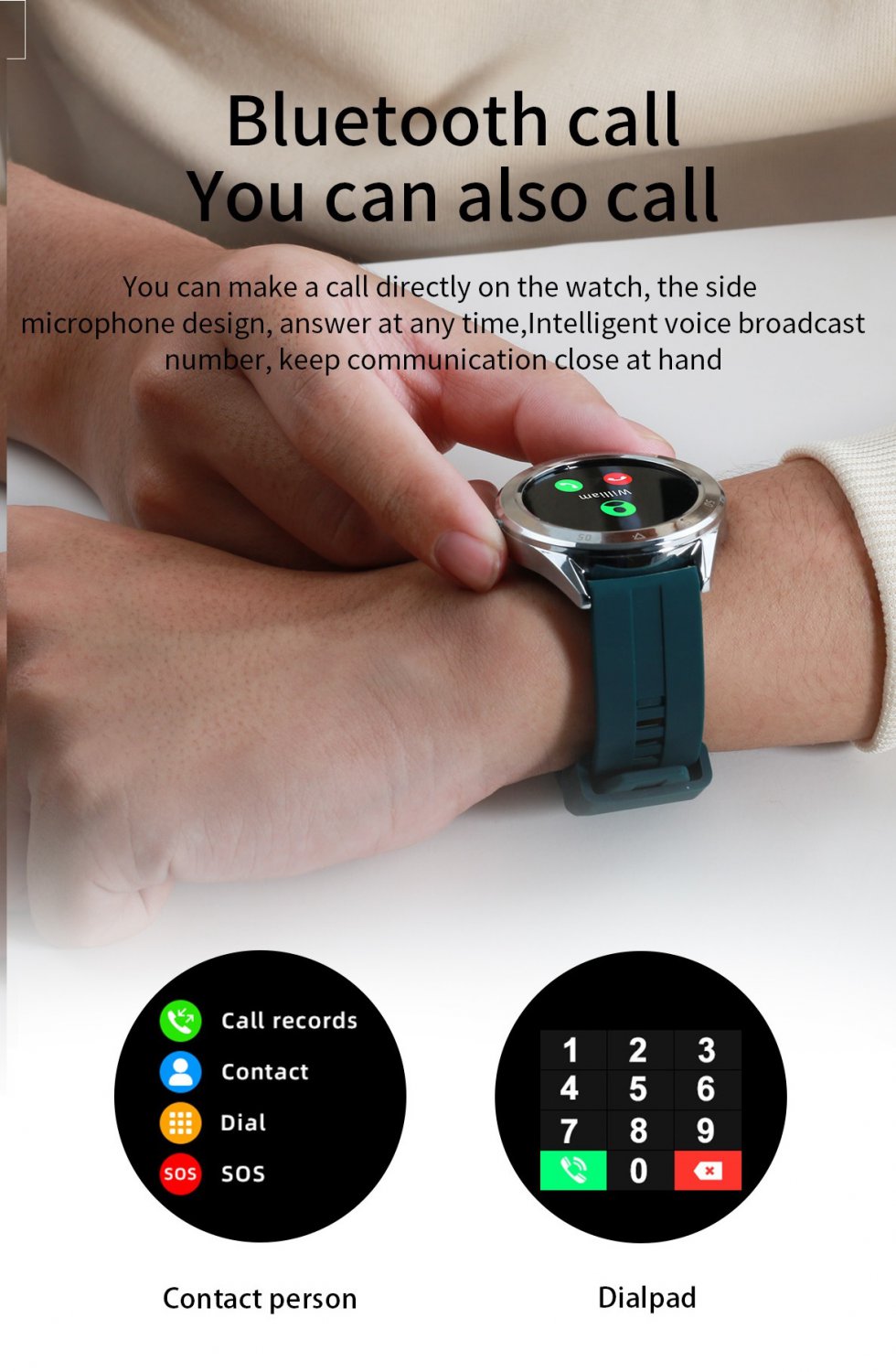 Y10 1.54' Bluetooth Call Multiple Dial Heart Rate Blood Pressure Oxygen Monitor IP68 Smart Watch