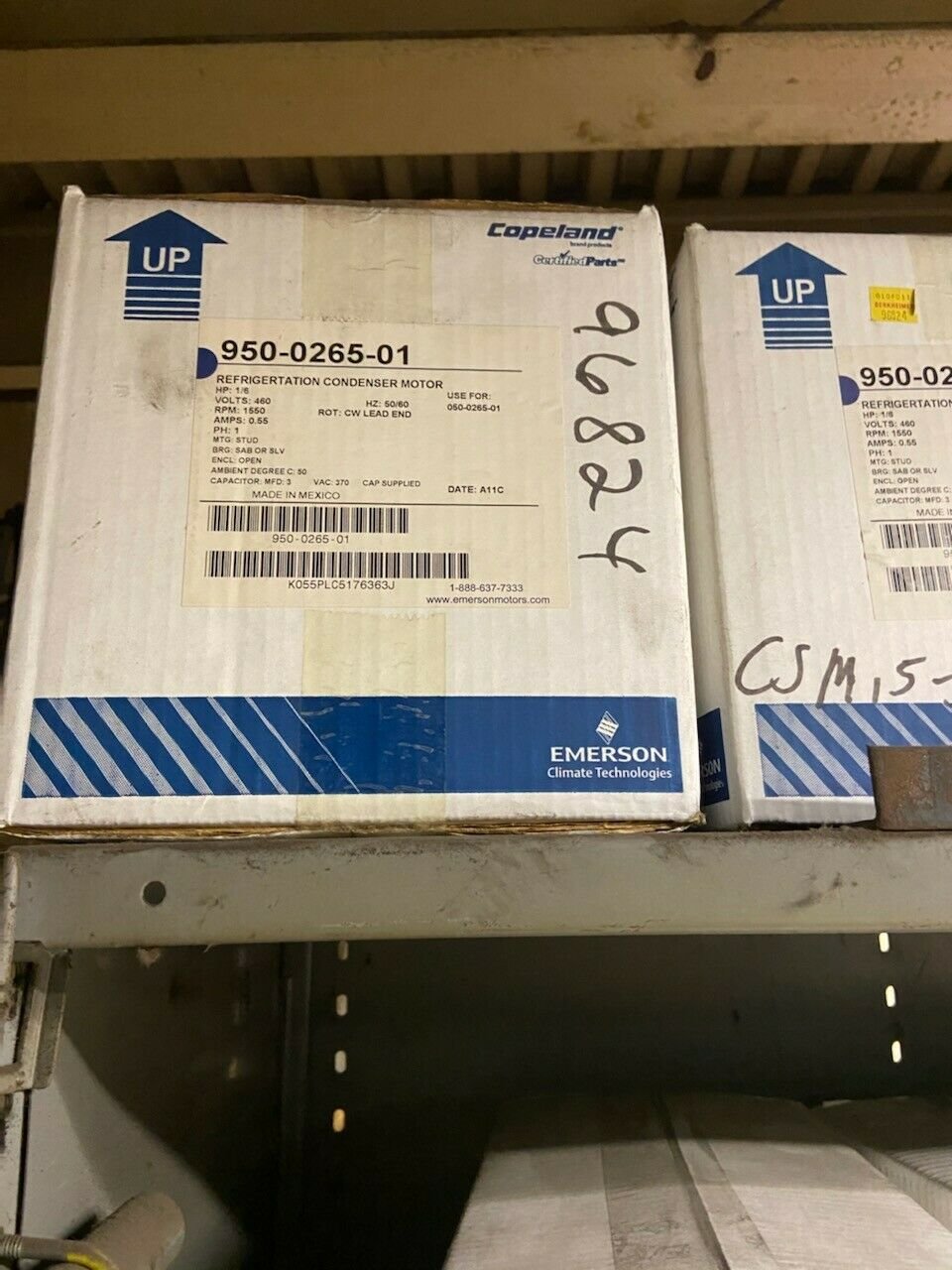 COPELAND # 950-0265-01 REFRIGERATION CONDENSER MOTOR# 050-0265-01