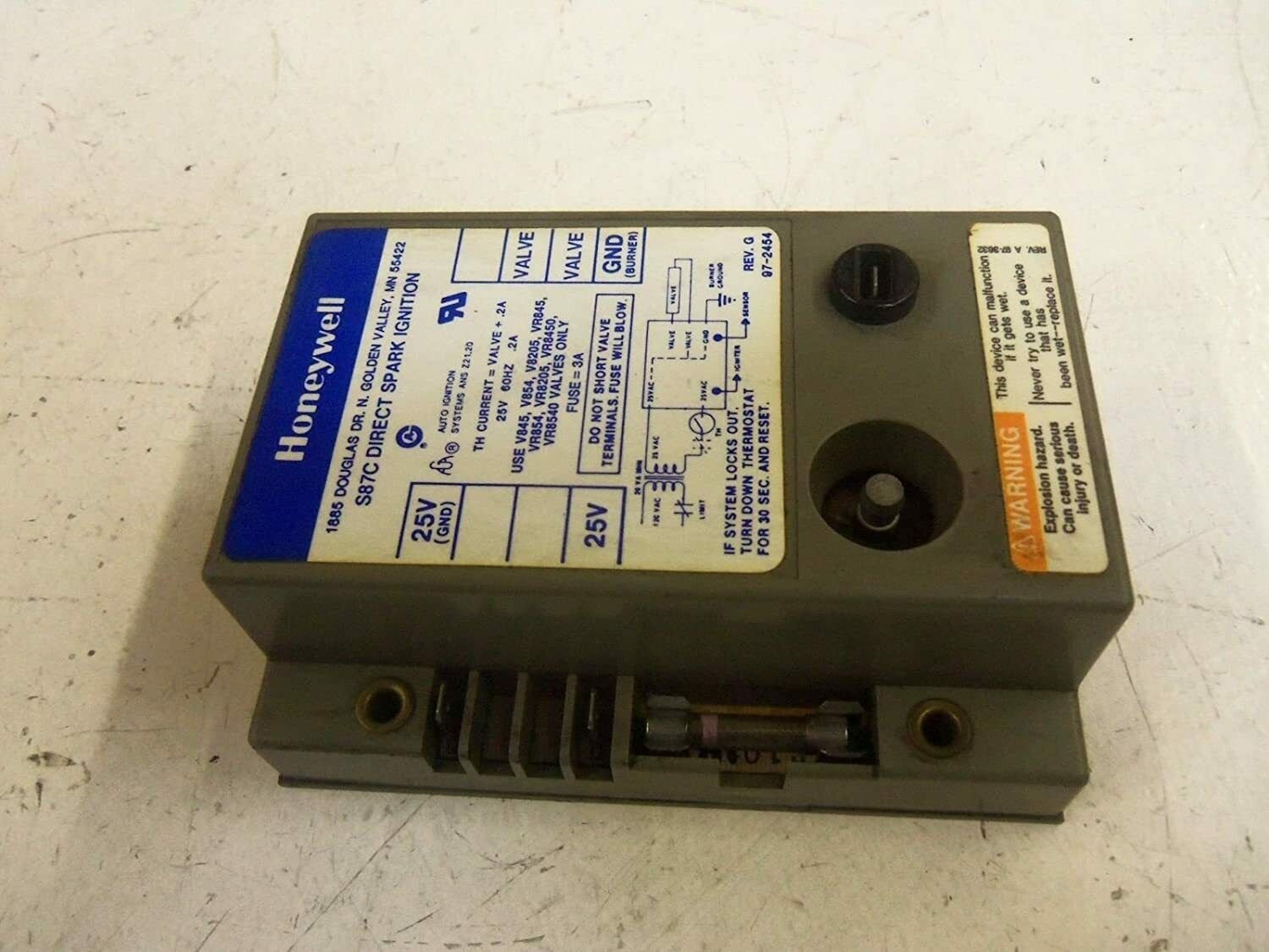 Honeywell S87C1014 Two Rod, Direct Spark Ignition Control