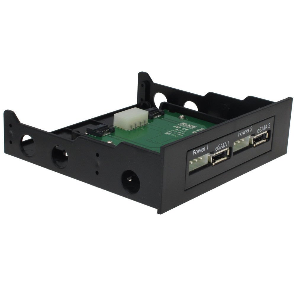 SEDNA - 2 Port eSATA Floppy Bay Front Panel with DVD ROM mounting kit ...