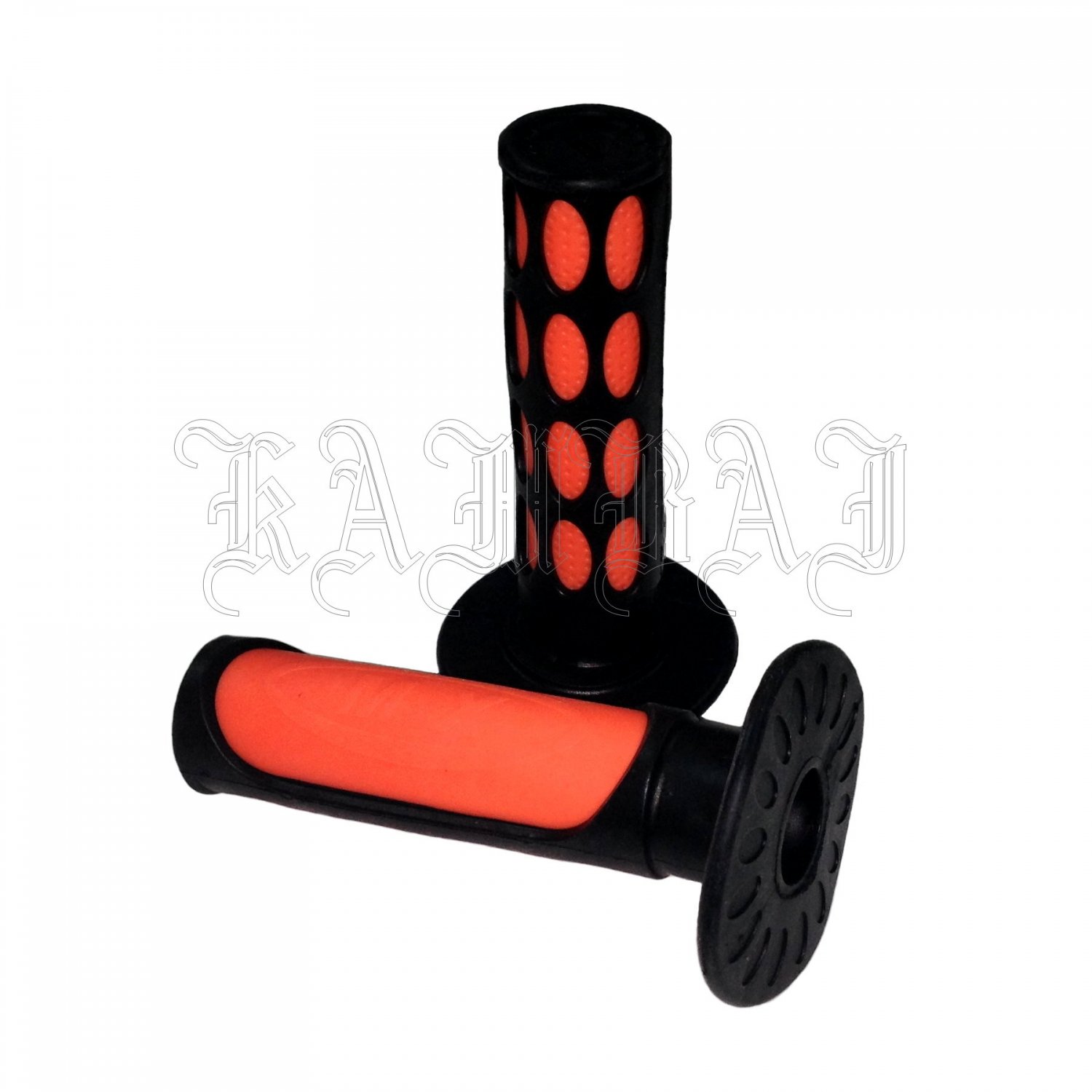 Motorcycle Grips Rubber Grips Off Road MotorCross Grips Orange/ Black
