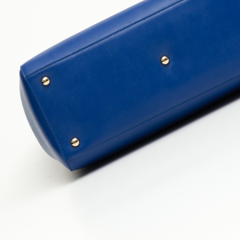 Luxury Classic Cross Pattern Calfskin Leather Structured Handbag