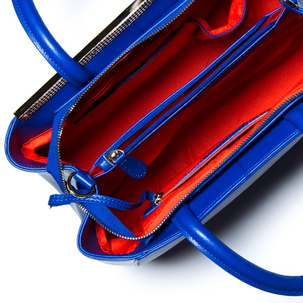 Luxury Classic Cross Pattern Calfskin Leather Structured Handbag