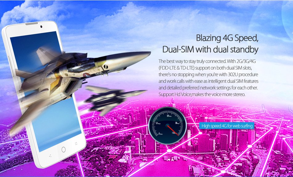 TCL 302U 5.0-inch MT6735M Quad Core 1.0GHz 4G Smartphone