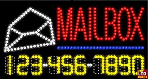 17" x 31" Custom Mailbox LED Sign with Phone