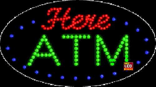 15" x 27" ATM Inside LED Sign