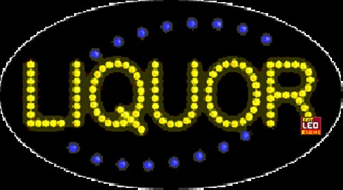 15" x 27" Animated Liquor LED Sign