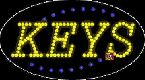 15" x 27" Animated Keys LED Sign