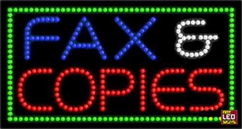 17" x 31" Animated Fax and CopieLED Sign with Border
