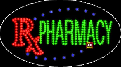15" x 27" Animated Pharmacy LED Sign with Logo