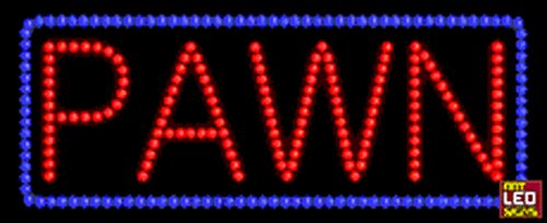 12" x 24" Pawn Shop LED Sign with Border