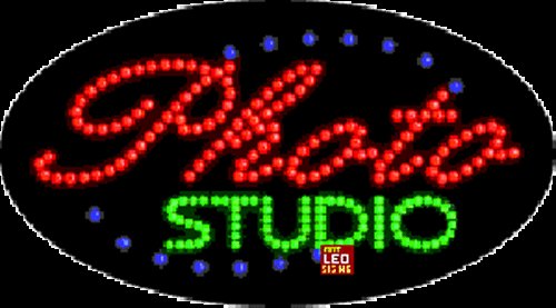 15" x 27" Animated Photo Studio LED Sign