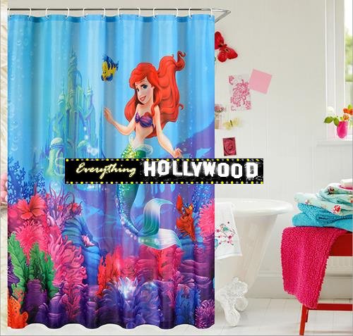 The Little Mermaid Ariel Design Shower Curtain FREE SHIPPING