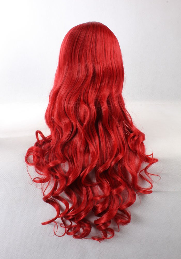 Long Red Ariel Little Mermaid Wig With Waves Adult Costume Accessory