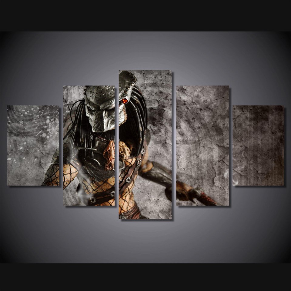 The Predator Gaming 5pc Wall Decor Framed Oil Painting Bedroom Art ...