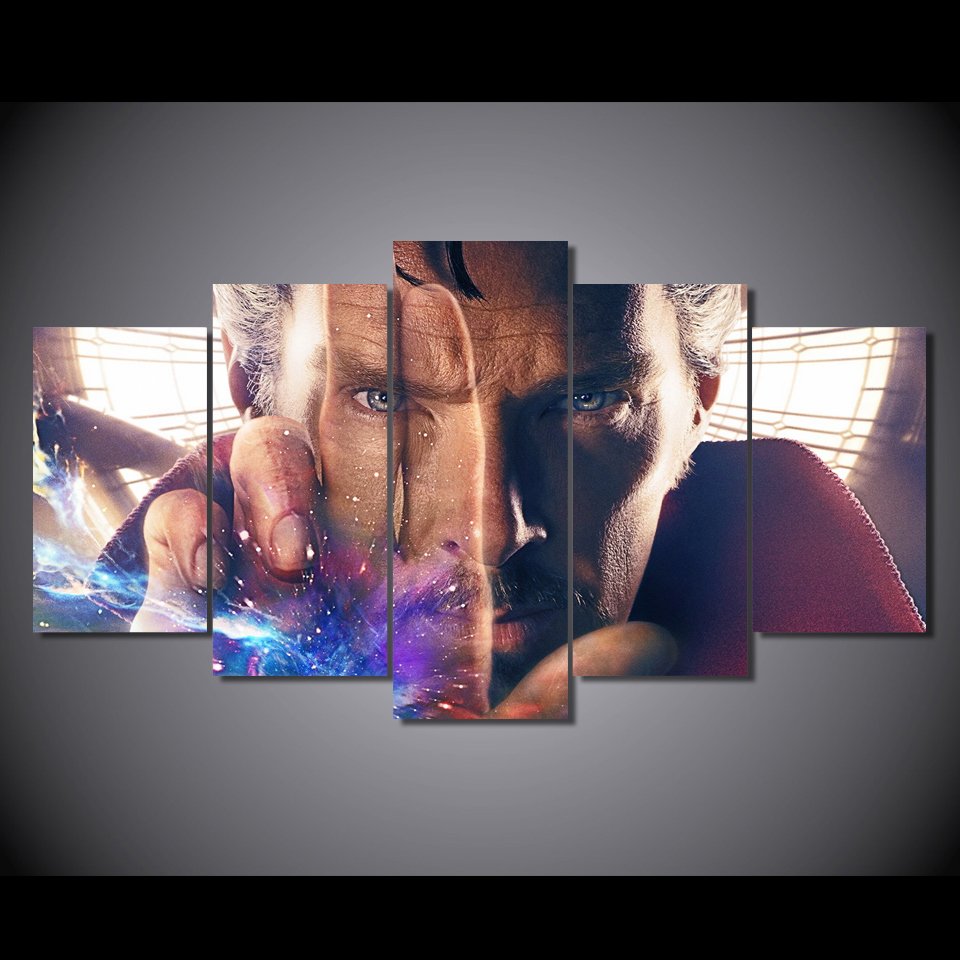 Doctor Strange Framed 5pc Oil Painting Wall Decor Superhero