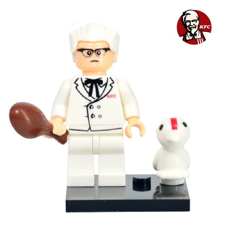 Kernel Sanders Kentucky Fried Chicken Minifigure Mini Figure for Legos