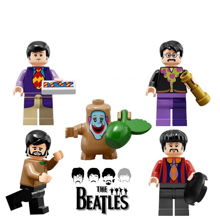 The BEATLES Band Legends Character Minifigure Lego Mini Figure Build ...