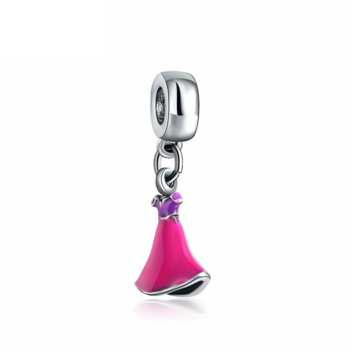 Princess Rapunzel Dress Silver Pendant Charm for Pandora Bracelet