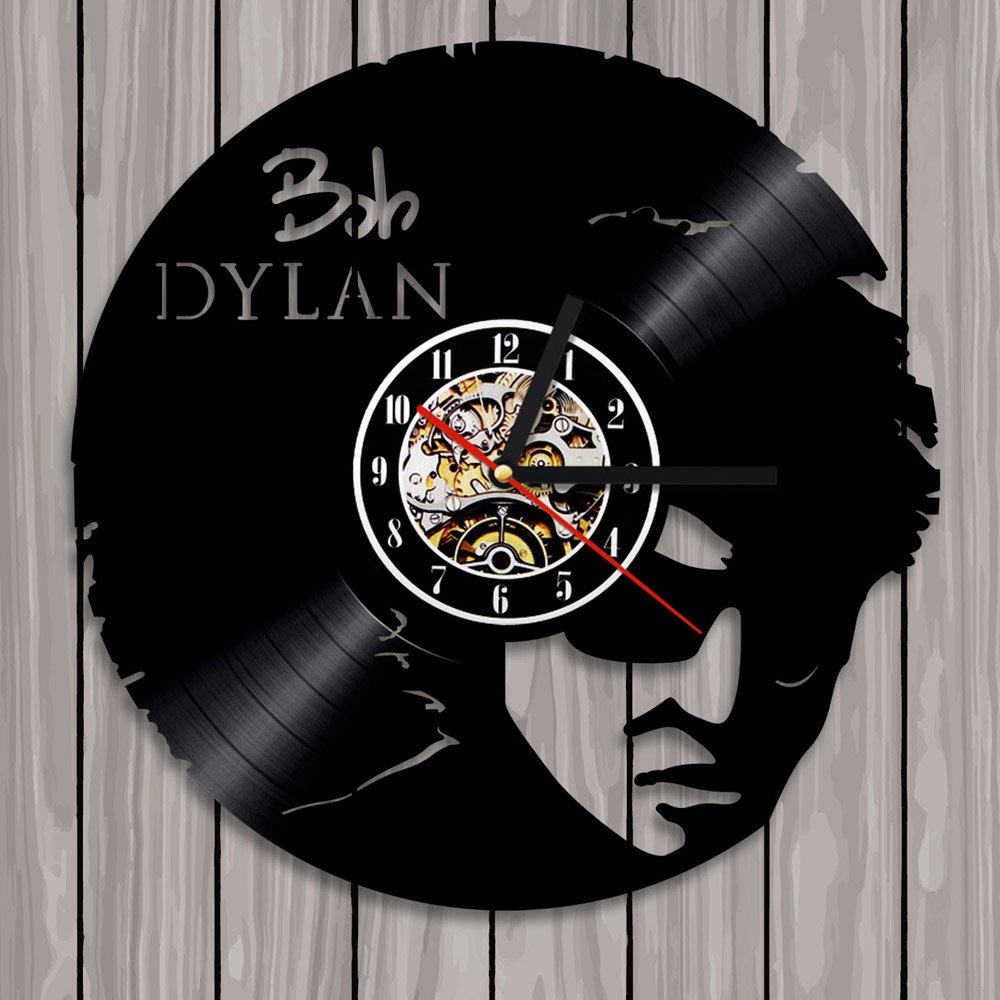 Bob Dylan vintage vinyl record theme wall clock Music Artist Home Decor