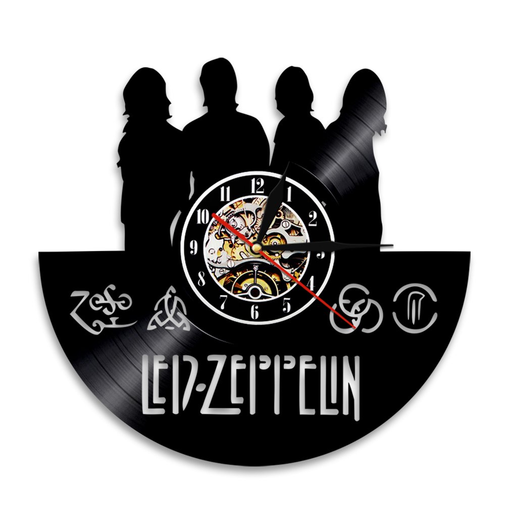 LED ZEPPELIN vintage vinyl record theme wall clock Rock Music Artist ...